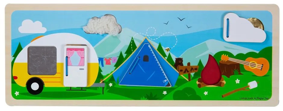 Bigjigs Toys Senzorické puzzle kempování v přírodě