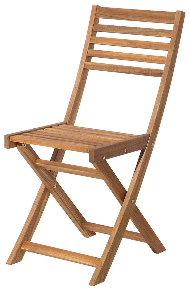 Dřevěná zahradní bistro sada skládacího stolu a židlí FIJI Beliani