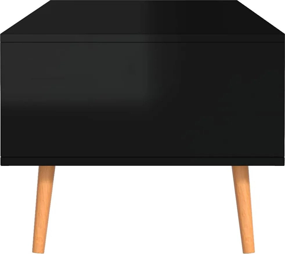 Konferenční stolek černý lesklý 100x49,5x43 cm kompozitní dřevo 326793