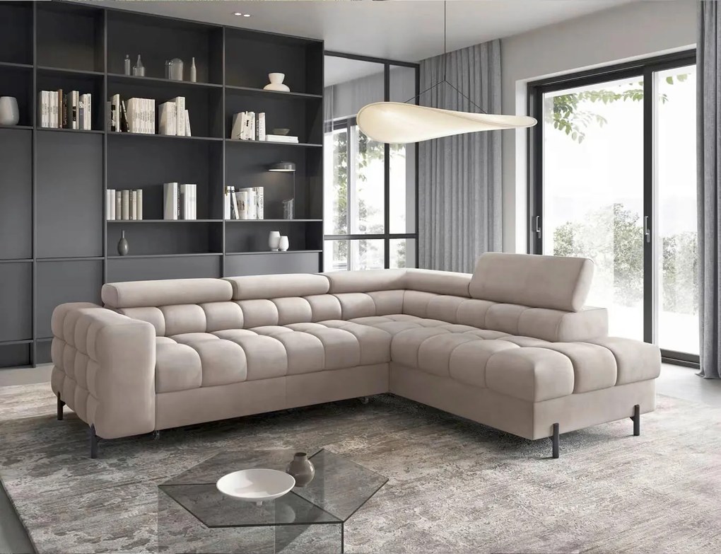 XXXLutz ROHOVÁ SEDAČKA, textil, béžová MID.YOU - Sedací soupravy - 00000L001202