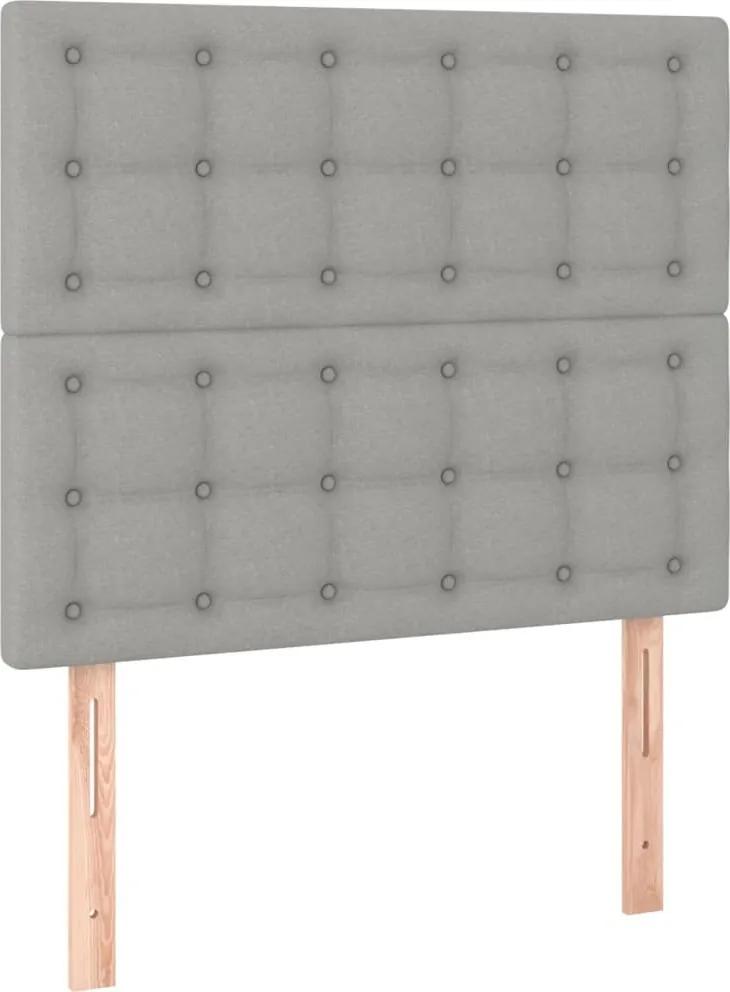 vidaXL Box spring postel s matrací 90x200 cm textil [3128253] Barva: Modrá