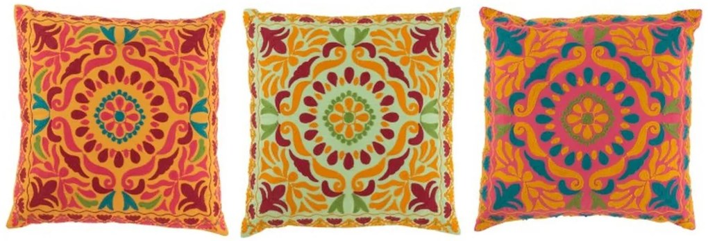 Set 3 barevných bavlněných polštářů Orient - 48*48*11 cm