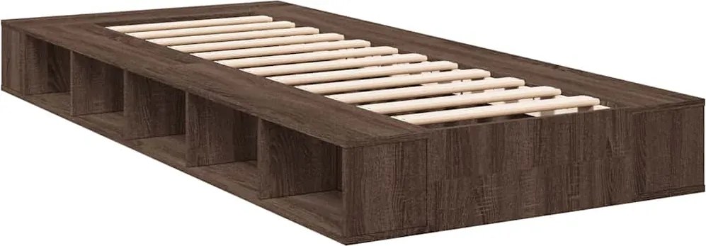 Rám postele hnědý dub 90 x 190 cm kompozitní dřevo 3280530