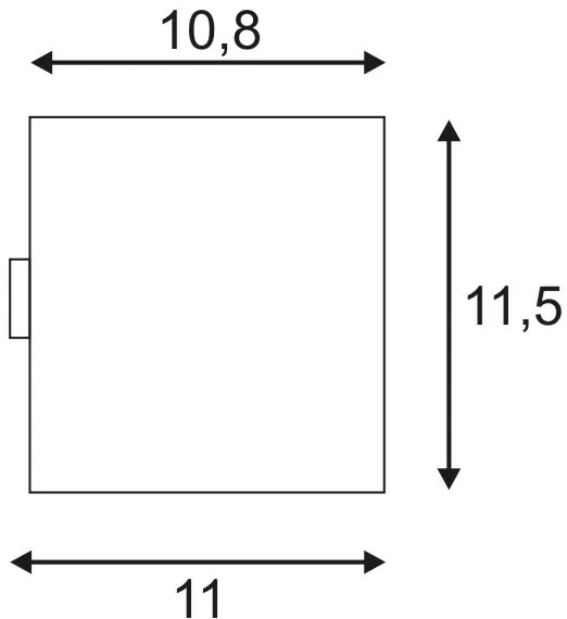 SLV 232535 Sitra, antracitové nástěnné venkovní svítidlo se svícením nahoru/dolu, 2x9W, výška 11,5cm, IP44
