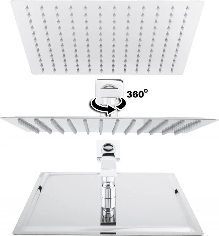 Erga Dual, podomítková sprchová sada s dešťovou sprchou 30×30, chromová, ERG-YKA-BP.DUAL30