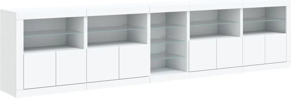 Příborník s LED osvětlením bílý 283 x 37 x 67 cm 3209023