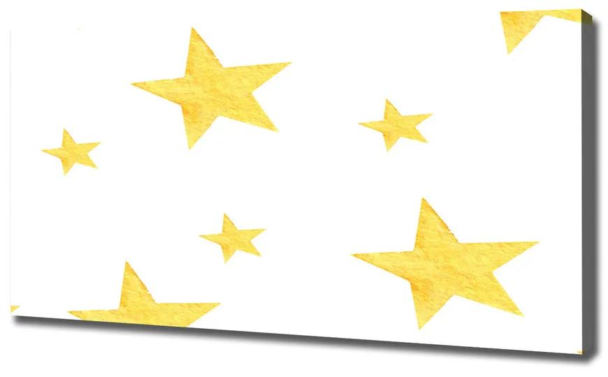 Wallmuralia Foto obraz na plátně Žluté hvězdy 120x60 cm