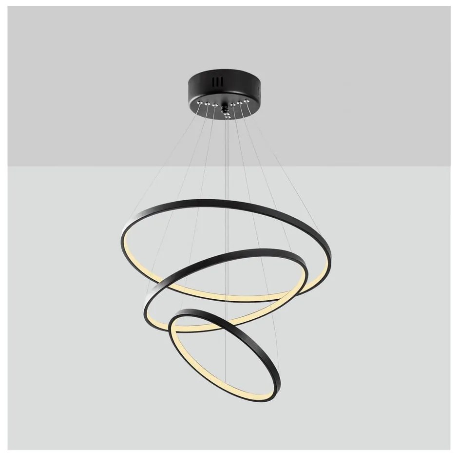 Černé LED závěsné svítidlo ø 50 cm Simit – Opviq lights