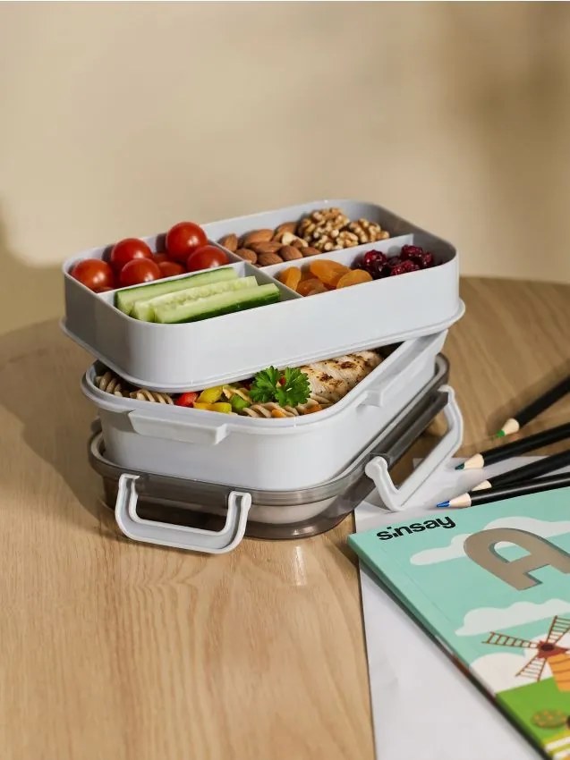 Sinsay - Lunch box s přihrádkami - šedá
