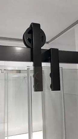 GELCO s.r.o. VOLCANO Sprchové dveře do niky 120 čiré sklo GELCO GV1412 BLACK - 1200 mm