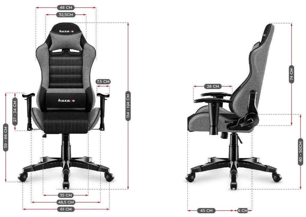 Praktické herní křeslo pro teenegery v černo šedé barvě