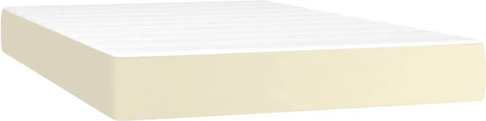 Box spring postel s matrací krémová 120x200 cm umělá kůže 3142715