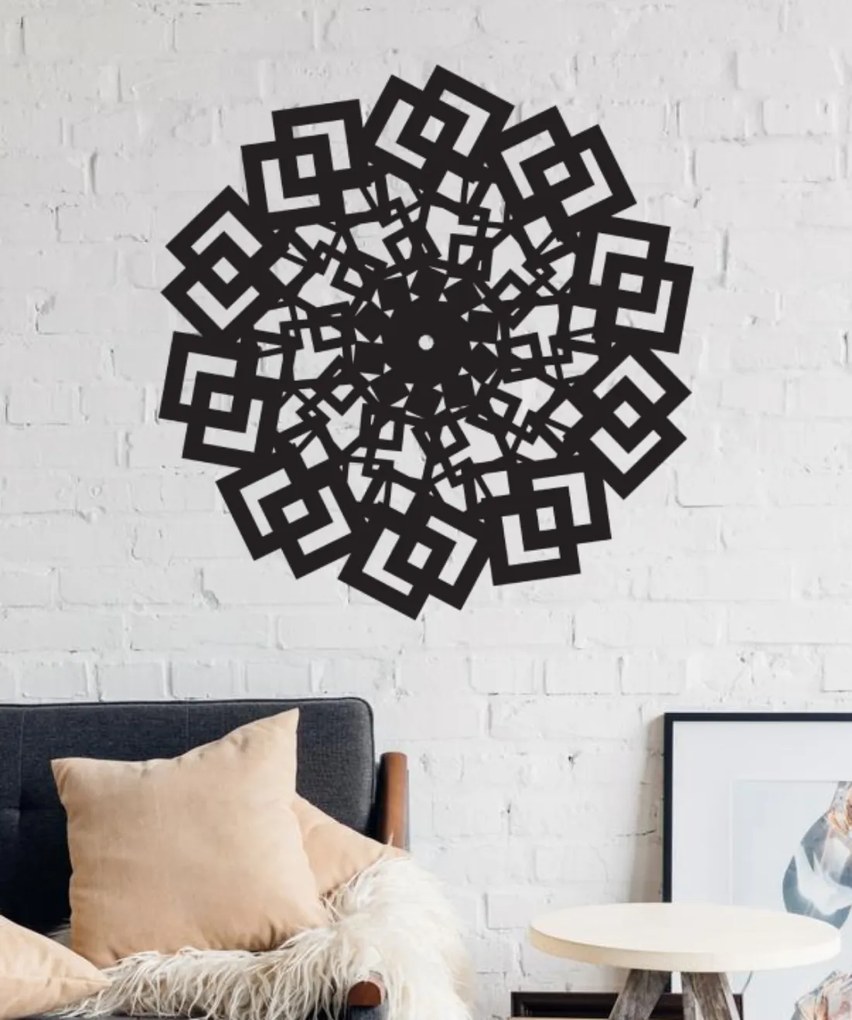 Mystická mandala - dřevěný obraz na stěnu od 2opice.cz Materiál: ČERNÝ EBEN, Velikost (mm): 350 x 350