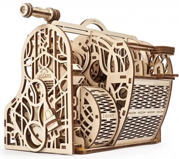 Ugears 3D dřevěné mechanické puzzle Pokladna