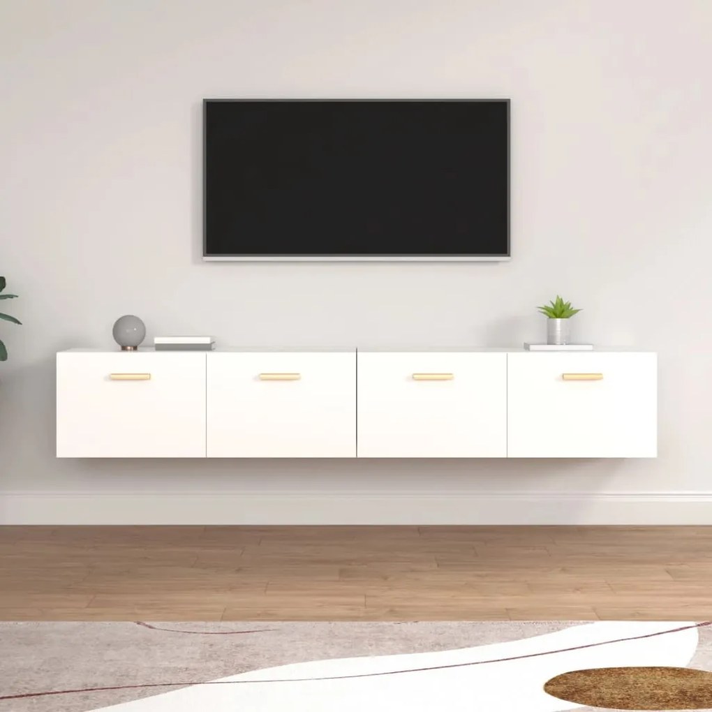 Nástěnné skříňky 2 ks bílé 100 x 36,5 x 35 cm kompozitní dřevo 3115660