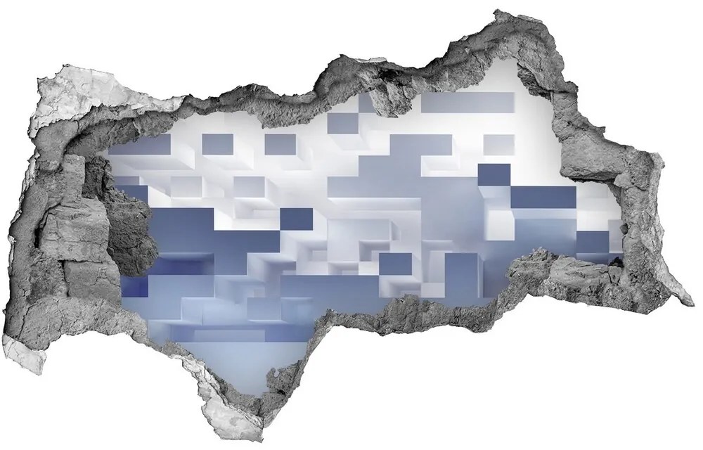 Wallmuralia Díra 3D fototapeta nálepka Abstrakce kostky 95x73 cm
