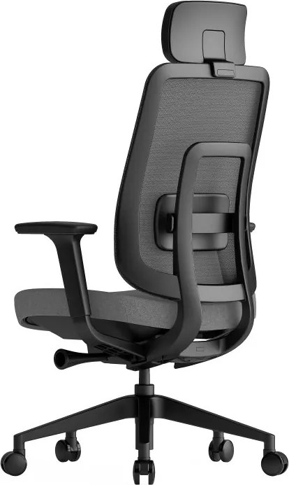 Office Pro Kancelářská ergonomická židle K42 SP – síť/ čalouněná, šedá