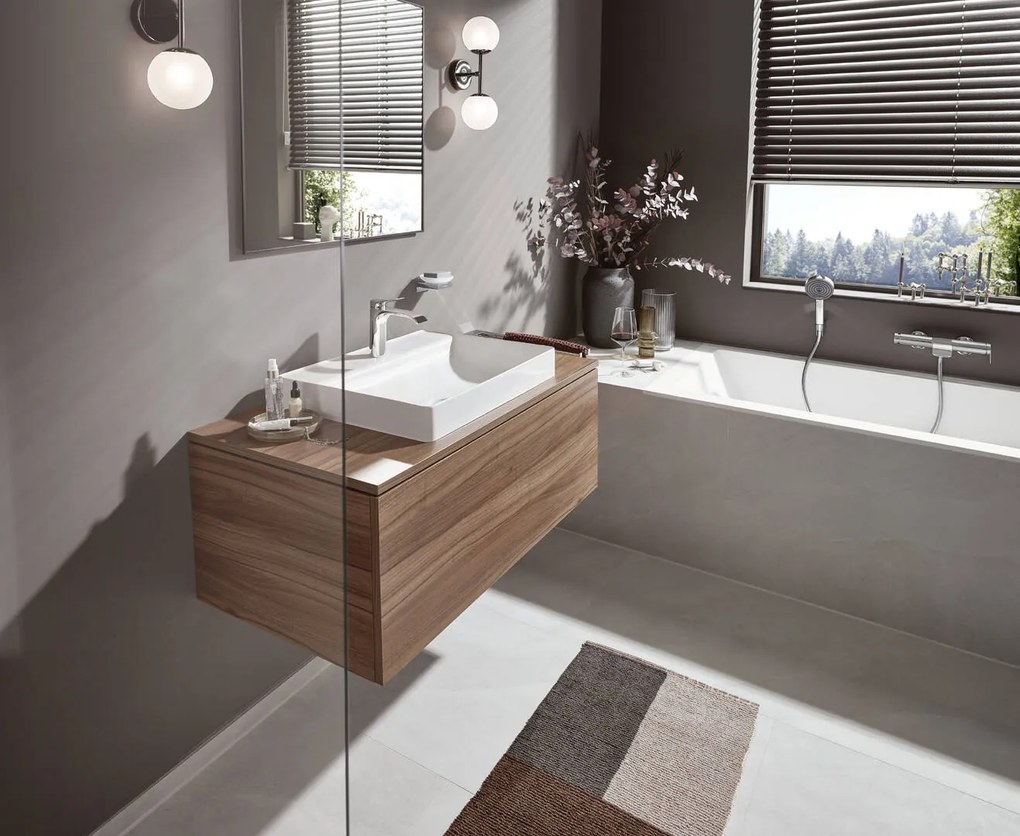 Hansgrohe Vivenis, umyvadlová baterie 110, s výpustí, EcoSmart, chromová, 75020000