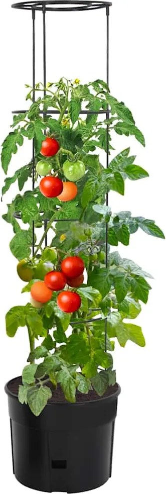 Truhlík na pěstování rajčat antracit Ø 39 x 150 cm polypropylen 152210