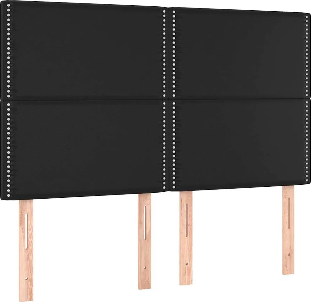 Box spring postel s matrací černá 140x200 cm umělá kůže 3132441