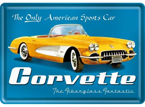 Postershop Plechová pohlednice - Corvette