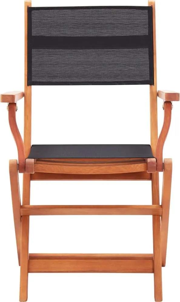vidaXL Skládací zahradní židle 4 ks masivní eukalyptus a textilen [48693] Barva: Šedá