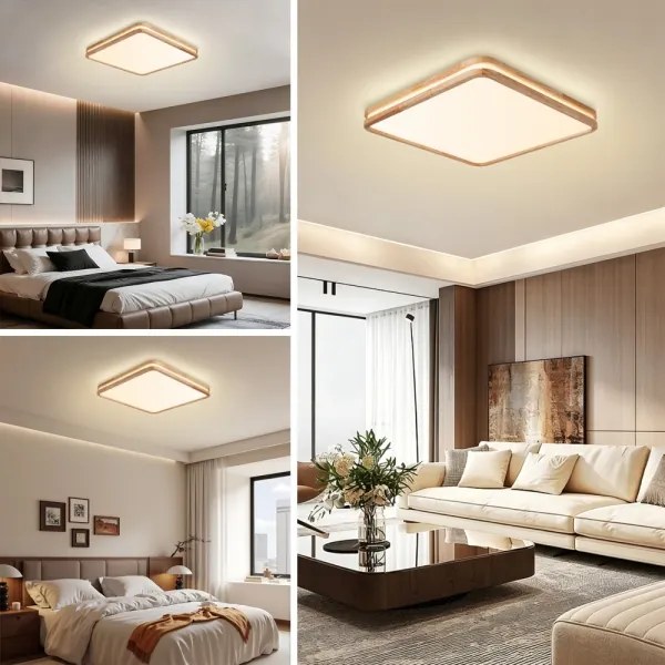 BRILAGI - LED Stmív. svítidlo MOLINA SQUARE LED/80W/230V dub 60x60 cm + DO