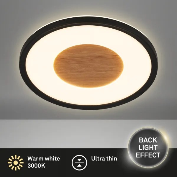 Brilo - LED Stropní svítidlo SUFIT WOOD LED/18W/230V 3000K pr. 29 cm