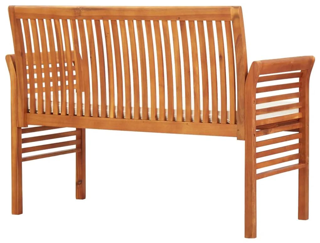 2místná zahradní lavice s poduškou 120cm masivní akáciové dřevo,  45967