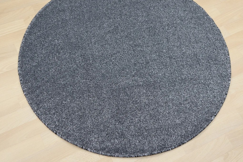 Vopi, Kusový koberec Apollo Soft antra kruh, 200x200 (průměr) kruh, šedá, chodba / předsíň