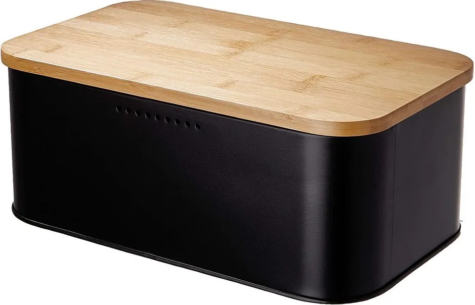 BREAD'N'BREAKFAST Chlebník s víkem - černá