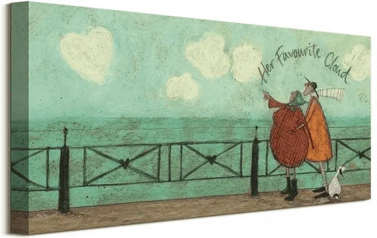 Sam Toft Mraky Moře – obraz na plátně 30x60 cm
