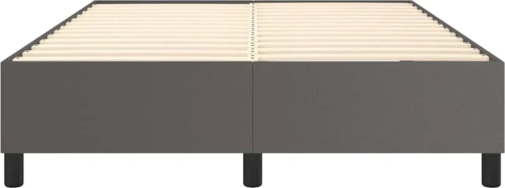 Rám postele s boxspringem šedá 140 x 190 cm umělá kůže 3121045