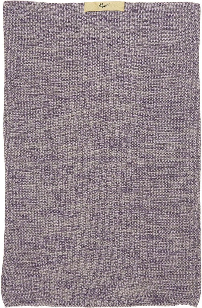 IB LAURSEN Pletená utěrka Mynte Lavender Melange, fialová barva, textil