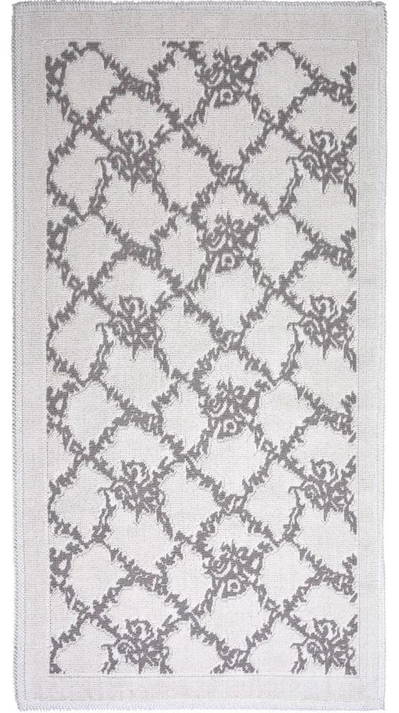Šedobéžový bavlněný koberec Vitaus Sarmasik, 80 x 150 cm