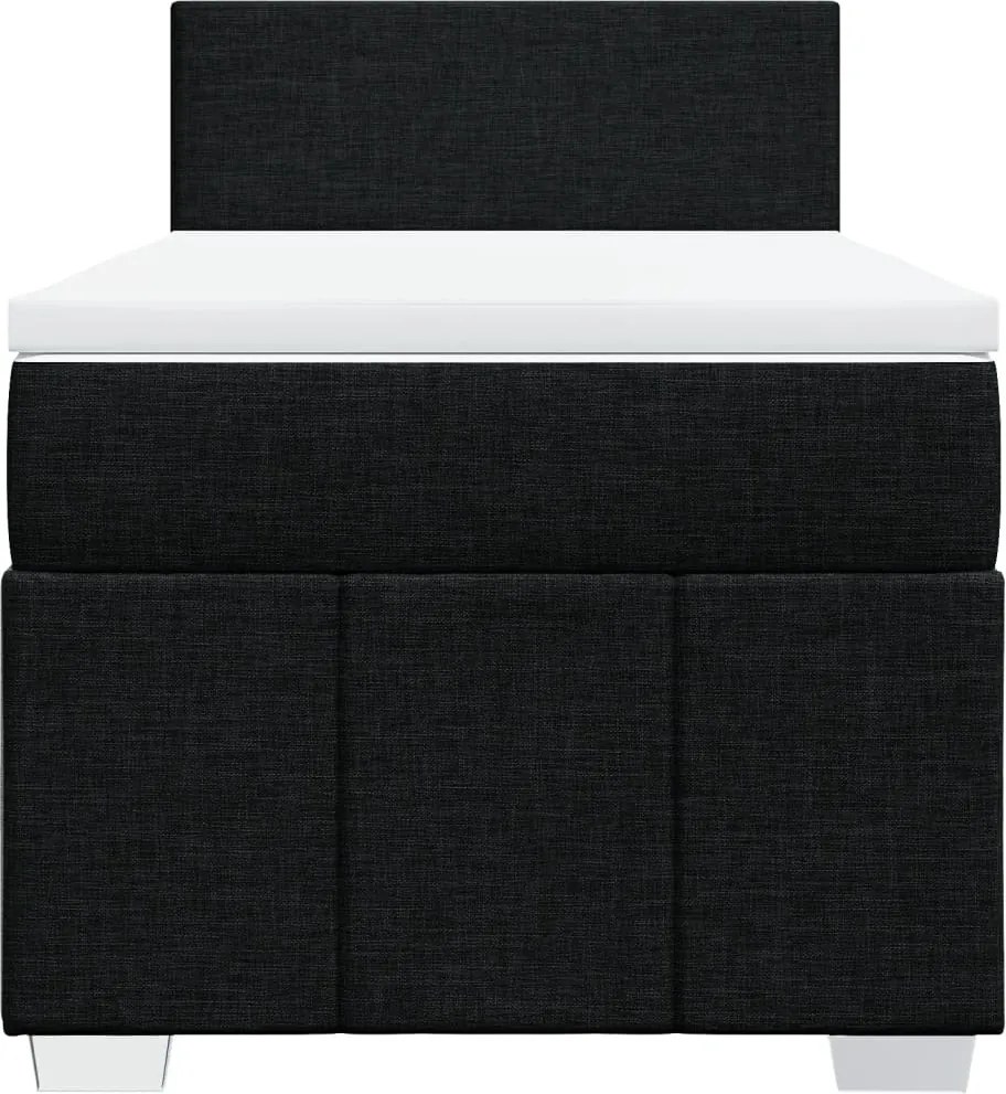 Box spring postel s matrací černá 80 x 200 cm textil 3289190