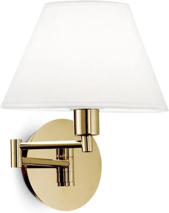 Nástěnná lampa Ideal Lux Beverly AP1 ottone satinato 140247 mosazná