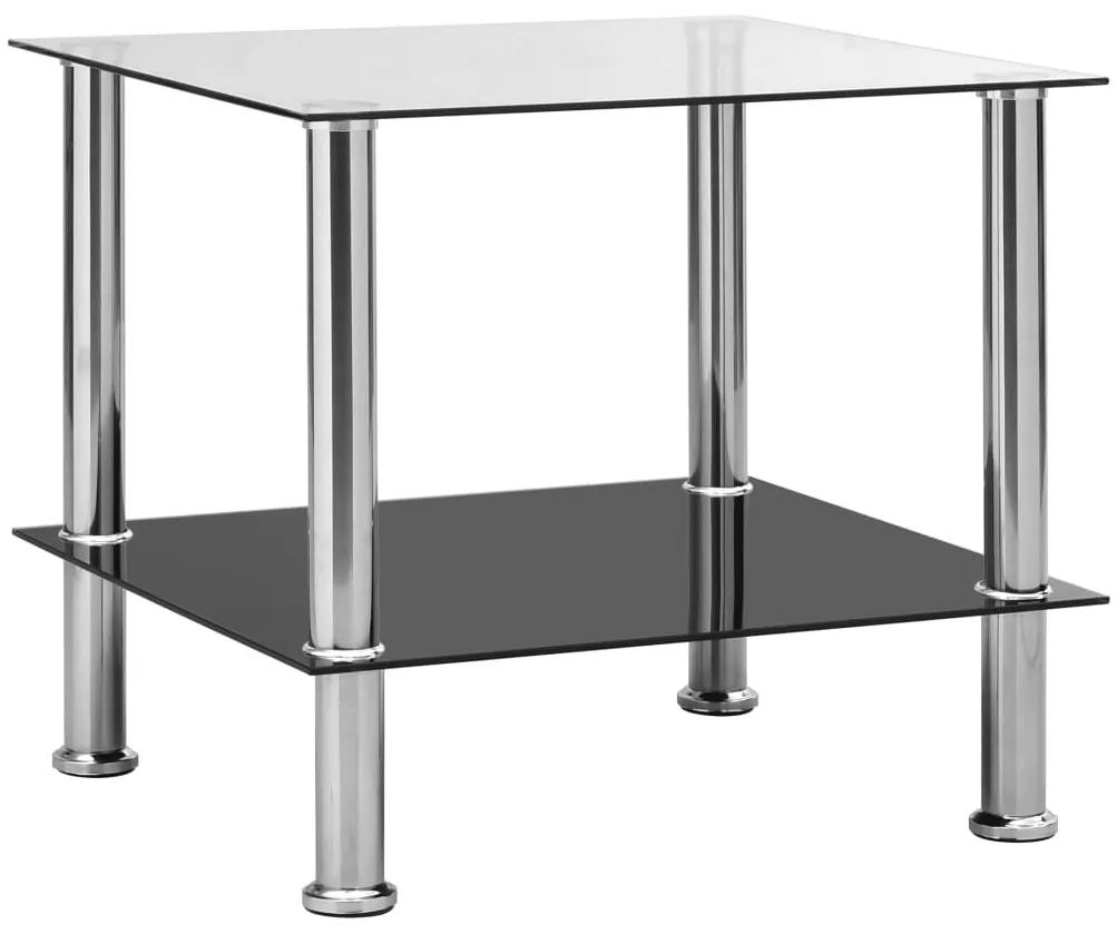 vidaXL Odkládací stolek průhledný 45 x 50 x 45 cm tvrzené sklo