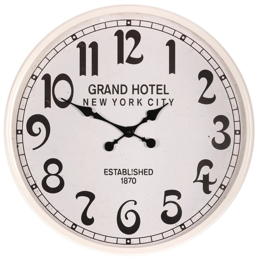 Autronic Hodiny nástěnné kov Grand Hotel, 60 cm