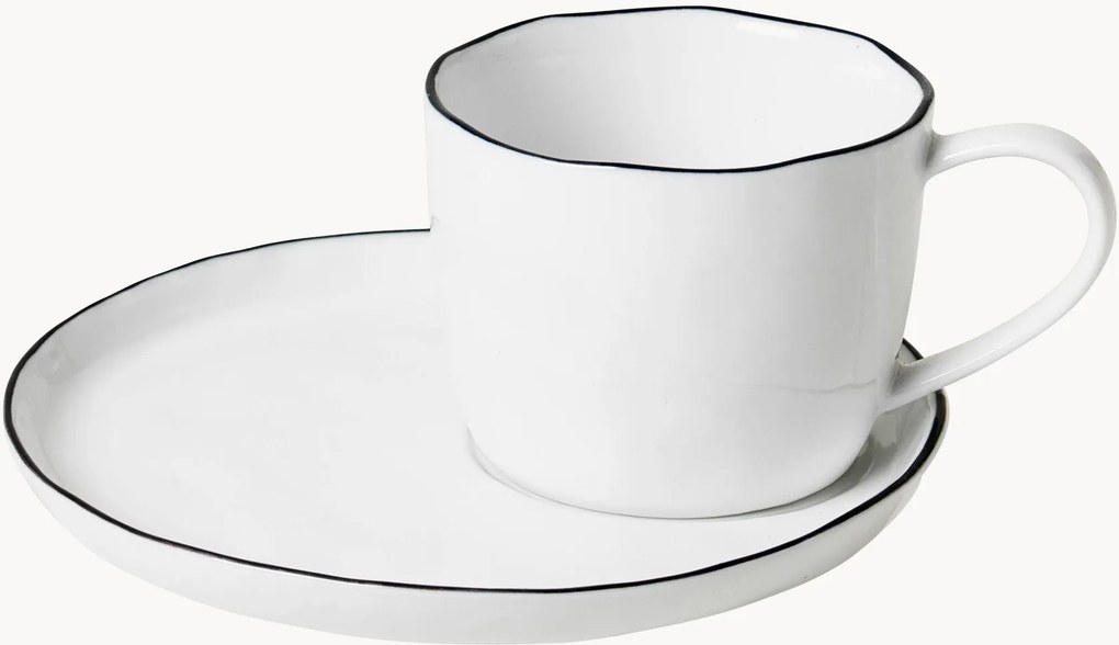 Porcelánový šálek na kávu's podšálkem Salt