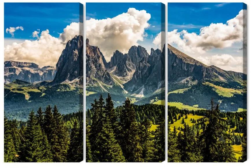 Vícedílný obraz Pohled Na Italské Dolomity 3D Nedostatek Nedostatek Plátno Canvas 120x80