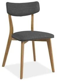 Jídelní židle KARL dub/šedá