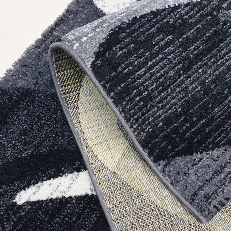 Spoltex, Kusový koberec Florida New 308-72 grey/black, 80x150, šedá, chodba / předsíň