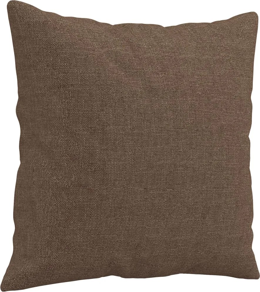 2místná pohovka s polštáři hnědá 140 cm textil 3200912