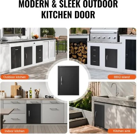 BBQ přístupová dvířka, 415 × 570 mm jednoduchá venkovní kuchyňská dvířka