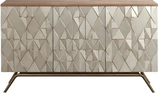 Komoda Stilig 150 cm šampaňské zlato/hnědá