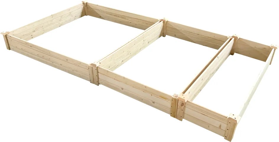 Modulární vyvýšený záhon, hnědý, dřevo, SANYM