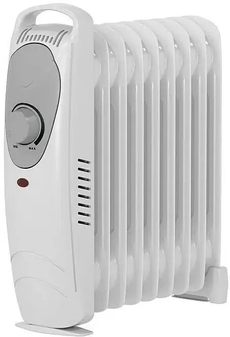 German Mini olejový radiátor / 1000 W / do 10 m² / 9 žeber / IP20 / 1,2 m / bílá