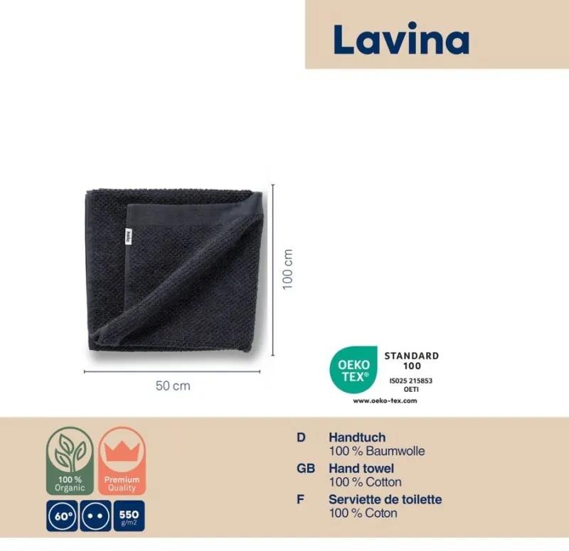 Osuška LAVINIA 100% bavlna černá 50,0x100,0cm