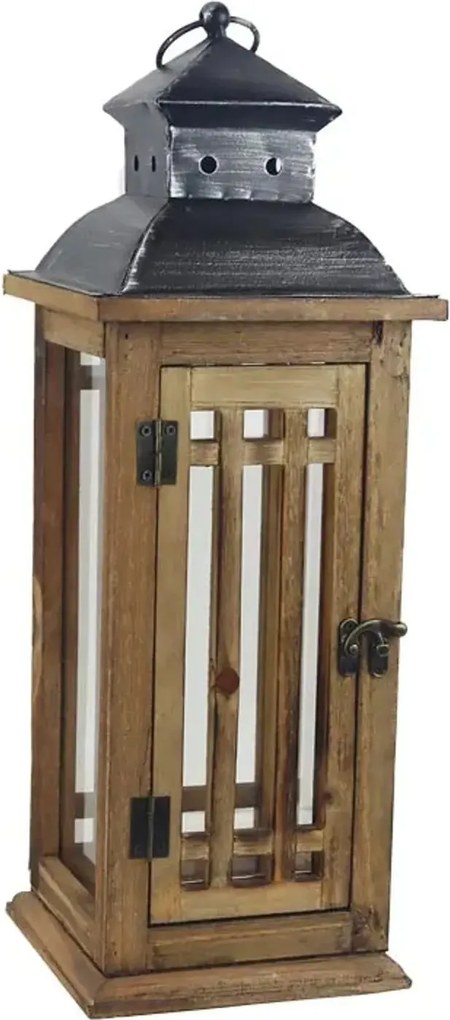 Dřevěná lucerna D7214/A - 46 cm